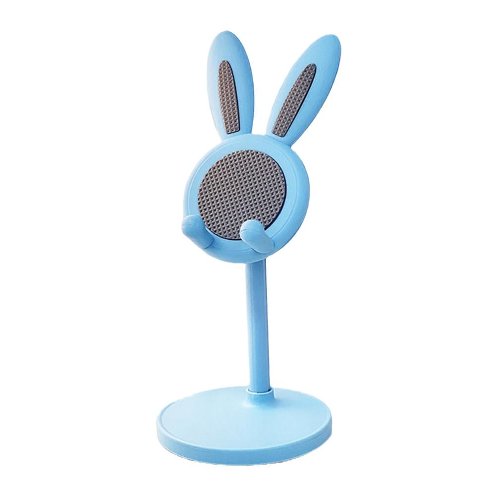 Gracefulvara Blue mobile phone desktop stand cute cartoon bunny tablet ...