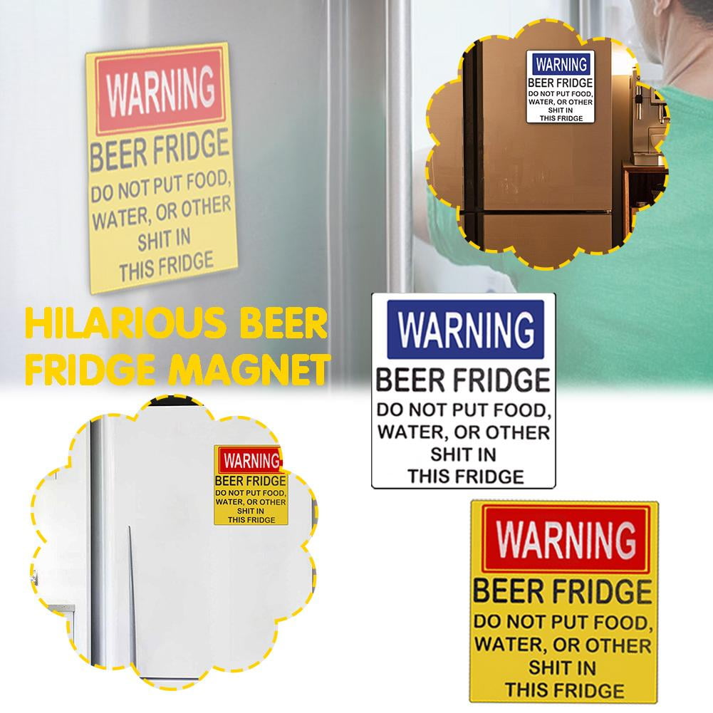 Gracefulvara Magnet Beer Fridge Warning Sign Refrigerator Fridge ...
