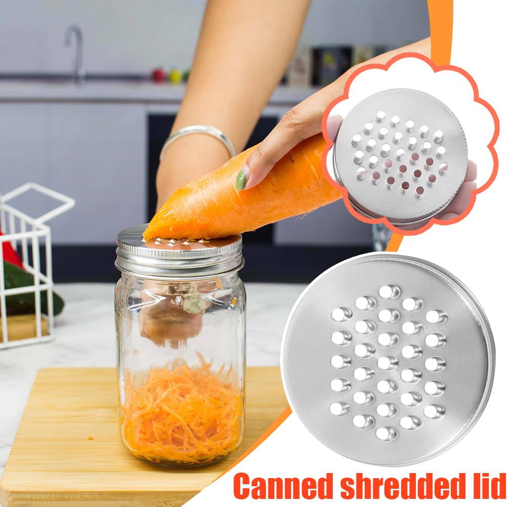 Gracefulvara Mason Jar Lid Vegetable Grater Lid Tool Shredded Lid ...