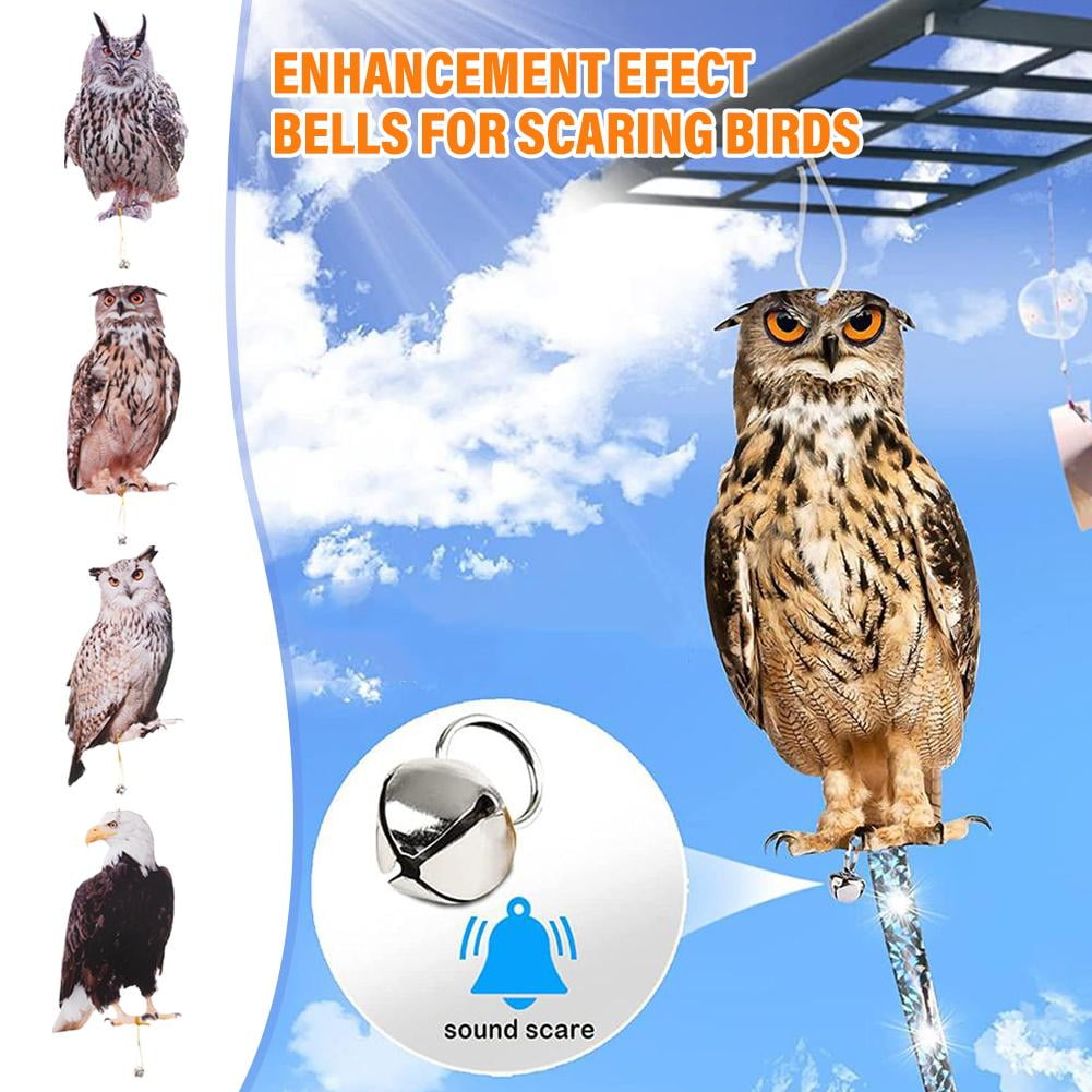 Gracefulvara Owl to Keep Birds Away Bird Scare Owl Fake Owl Reflective ...