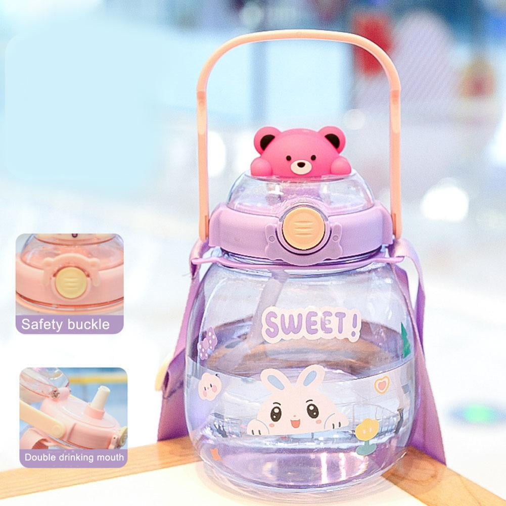 Gracefulvara Sticker Random Doll Big Belly Cup Purple. 1100ml Big Belly ...
