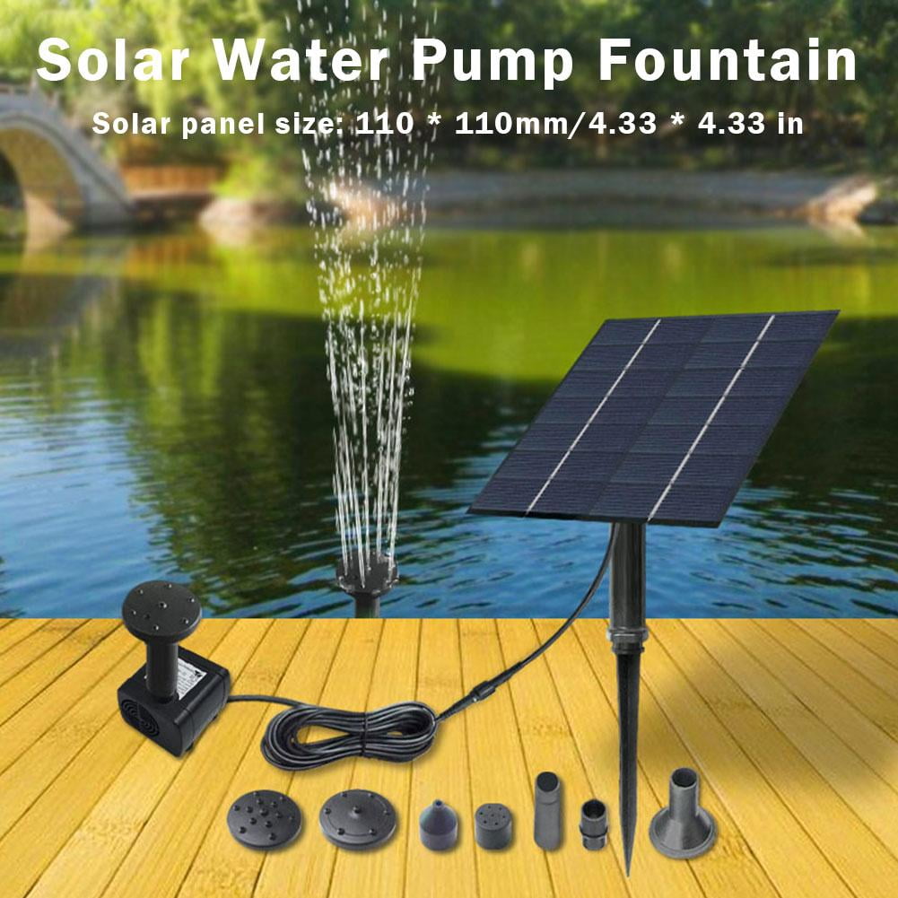 Gracefulvara Submersible Solar Powered Fountain Pump Kit for Pool ...