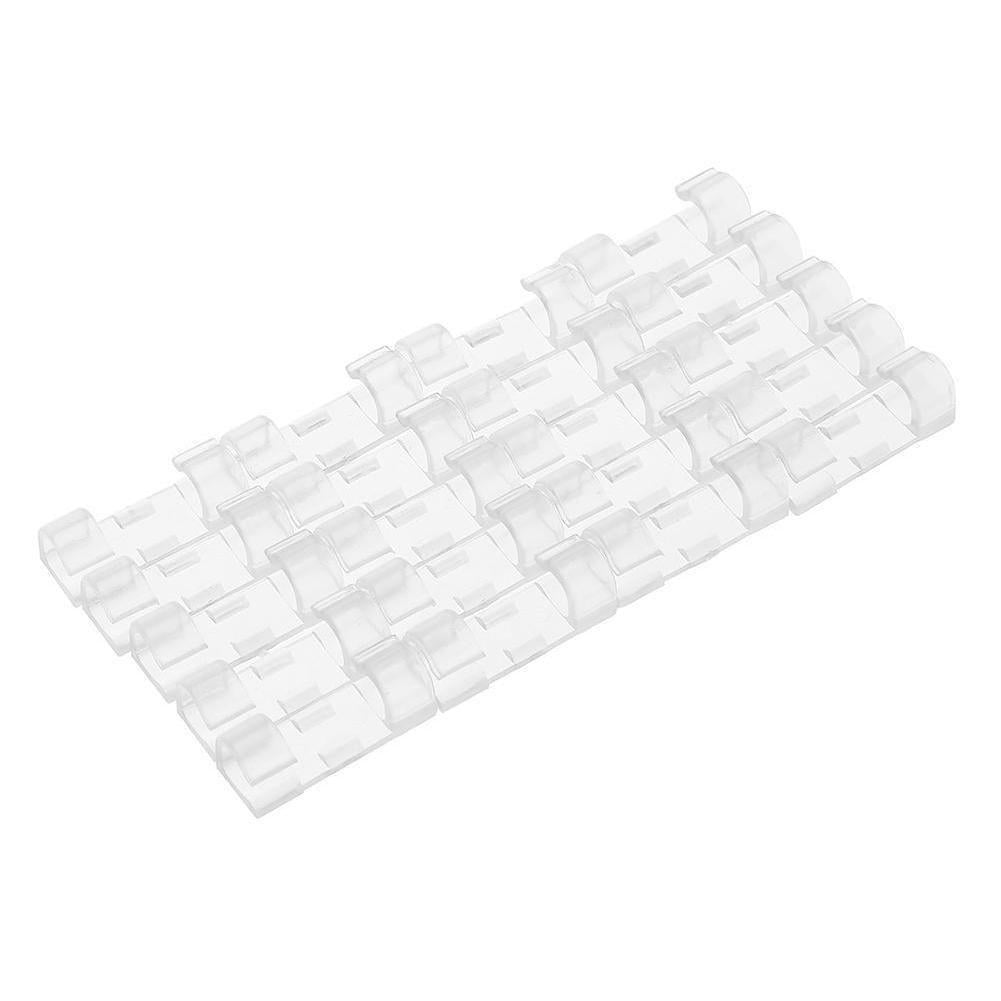 Gracefulvara Transparent 20pcs small desktop cable clips to organize ...
