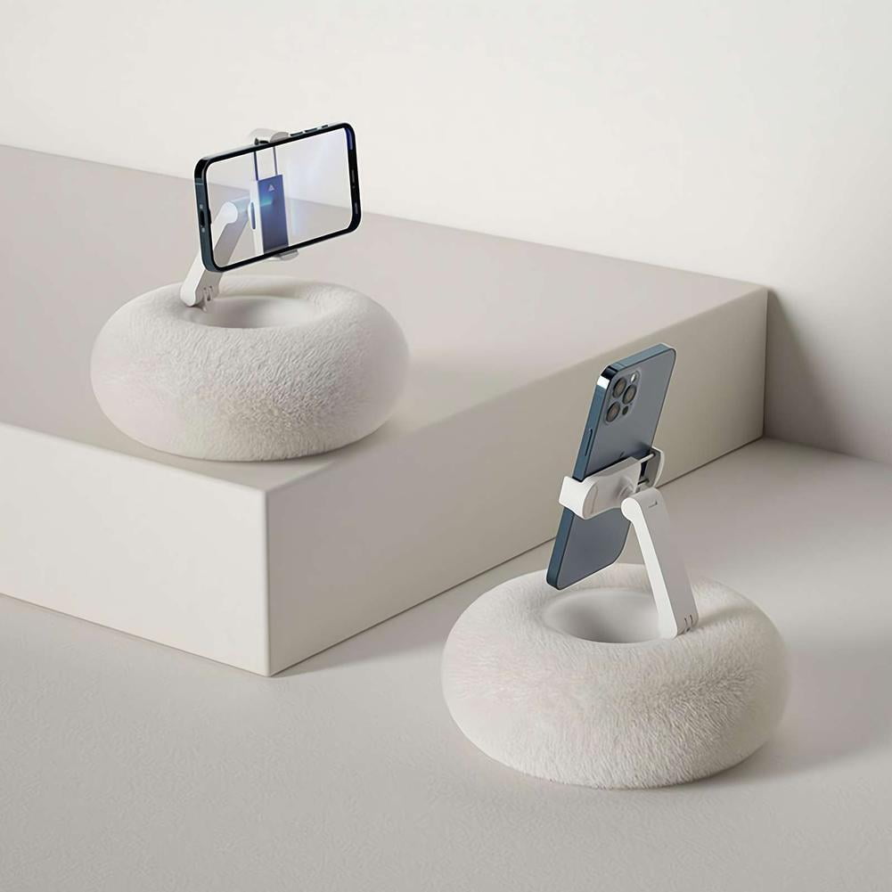 Gracefulvara White short clip pillow mobile phone holder tablet ...