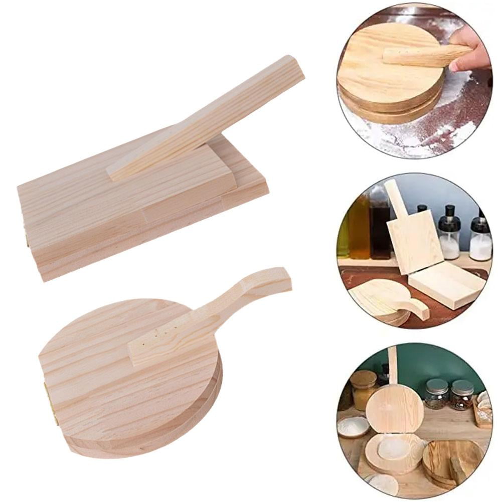 Gracefulvara Wooden Tortilla Press Manual Biscuits Dumpling Presser Pie ...