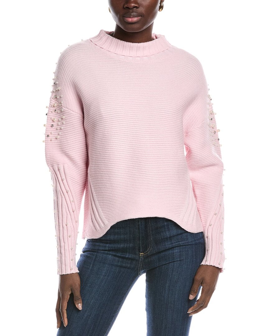 Gracia womens Beaded Sweater, s, Pink - Walmart.com