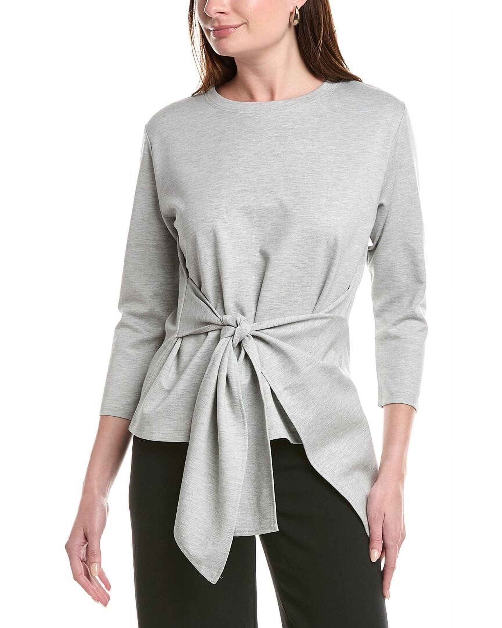 Gracia womens Bottom Tie String Point Top, l, Grey - Walmart.com