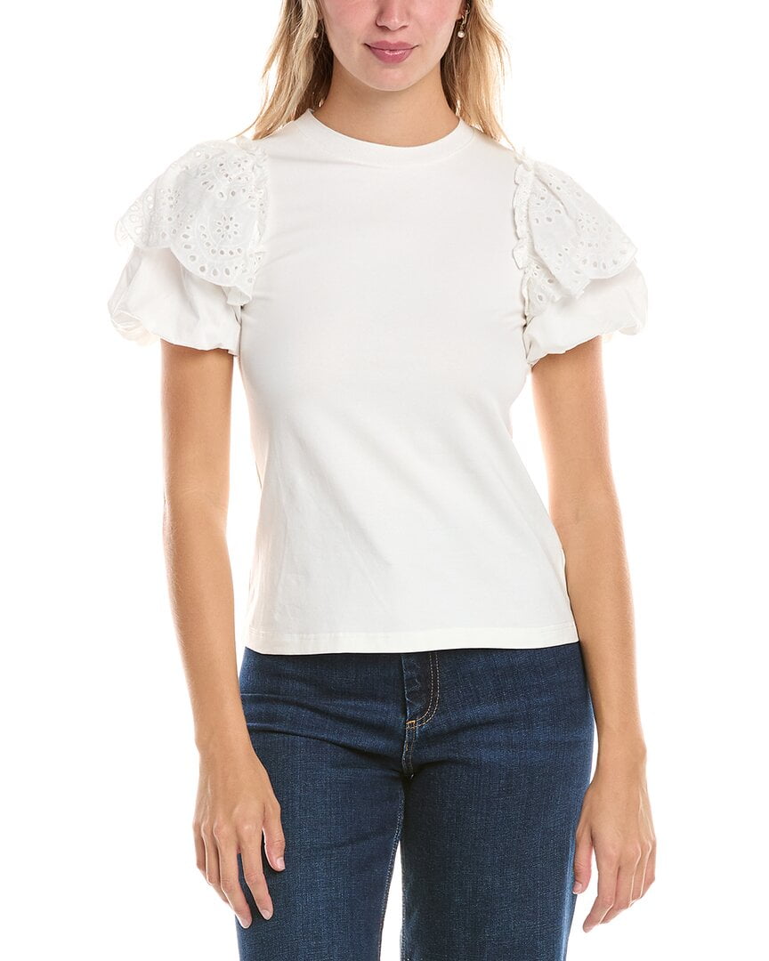 Gracia womens Eyelet Embroidery Blouse, s, White - Walmart.com