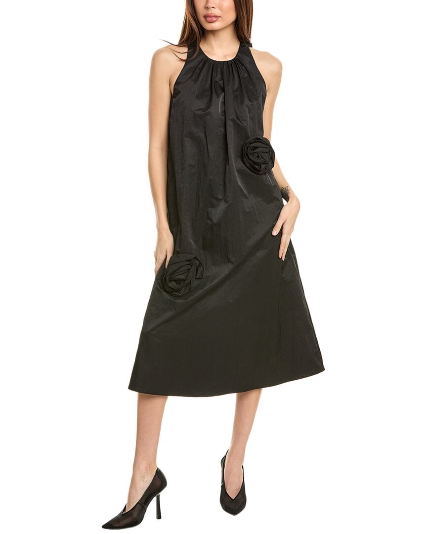 Gracia womens Halter Loose Fit Midi Dress, m, Black - Walmart.com