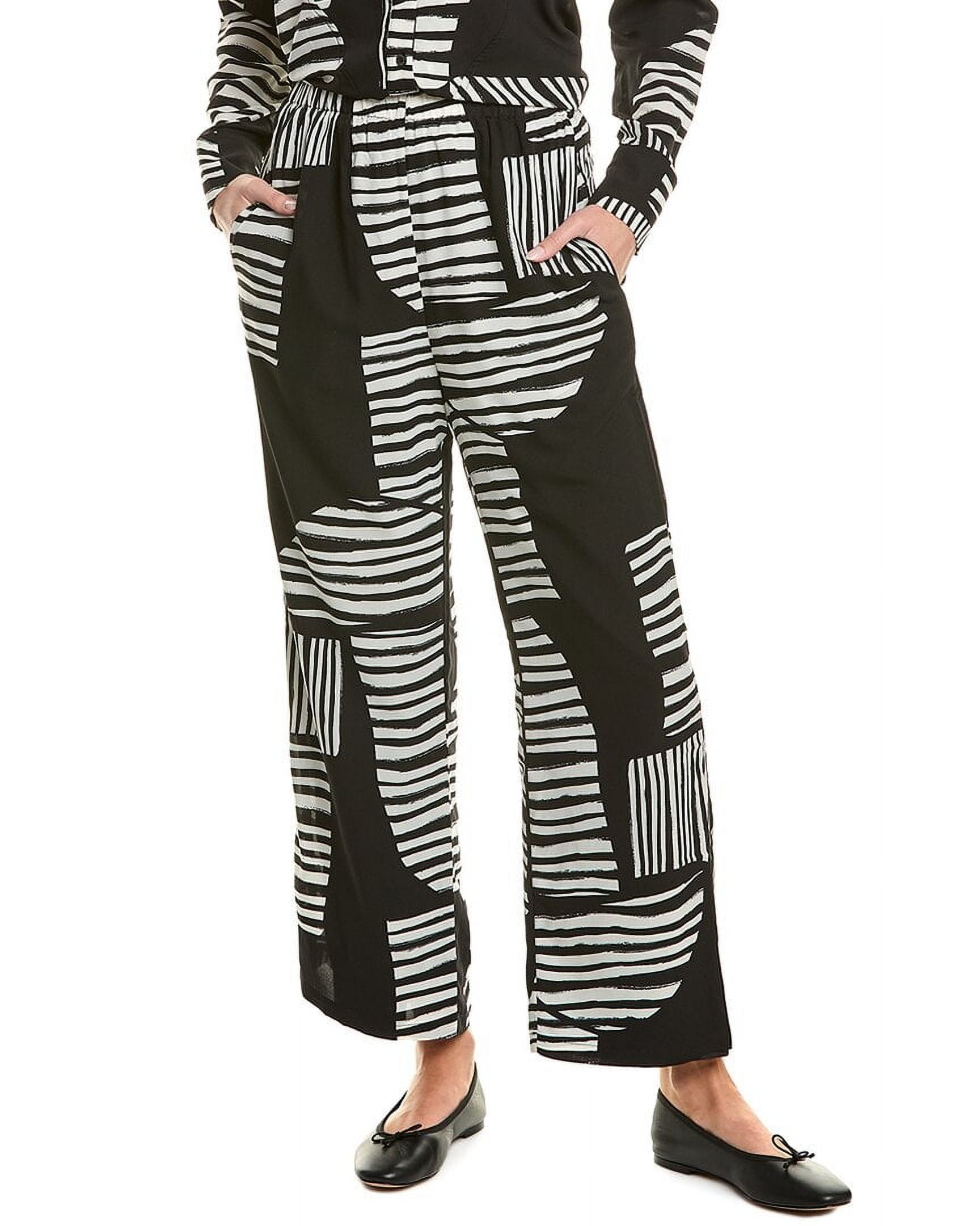 Gracia womens Mismatch Line Pattern Pajama Pant, l, Black - Walmart.com