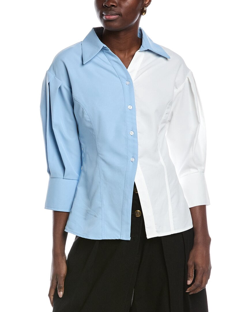 Gracia womens Two-Tone Collared Shirt, s - Walmart.com