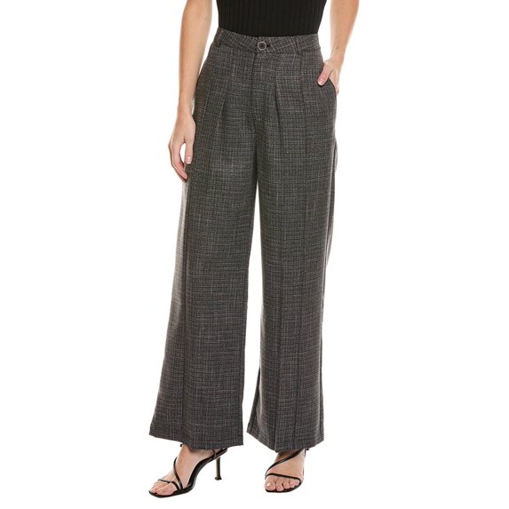 Gracia womens Wide Leg Pant, l, Gray - Walmart.com