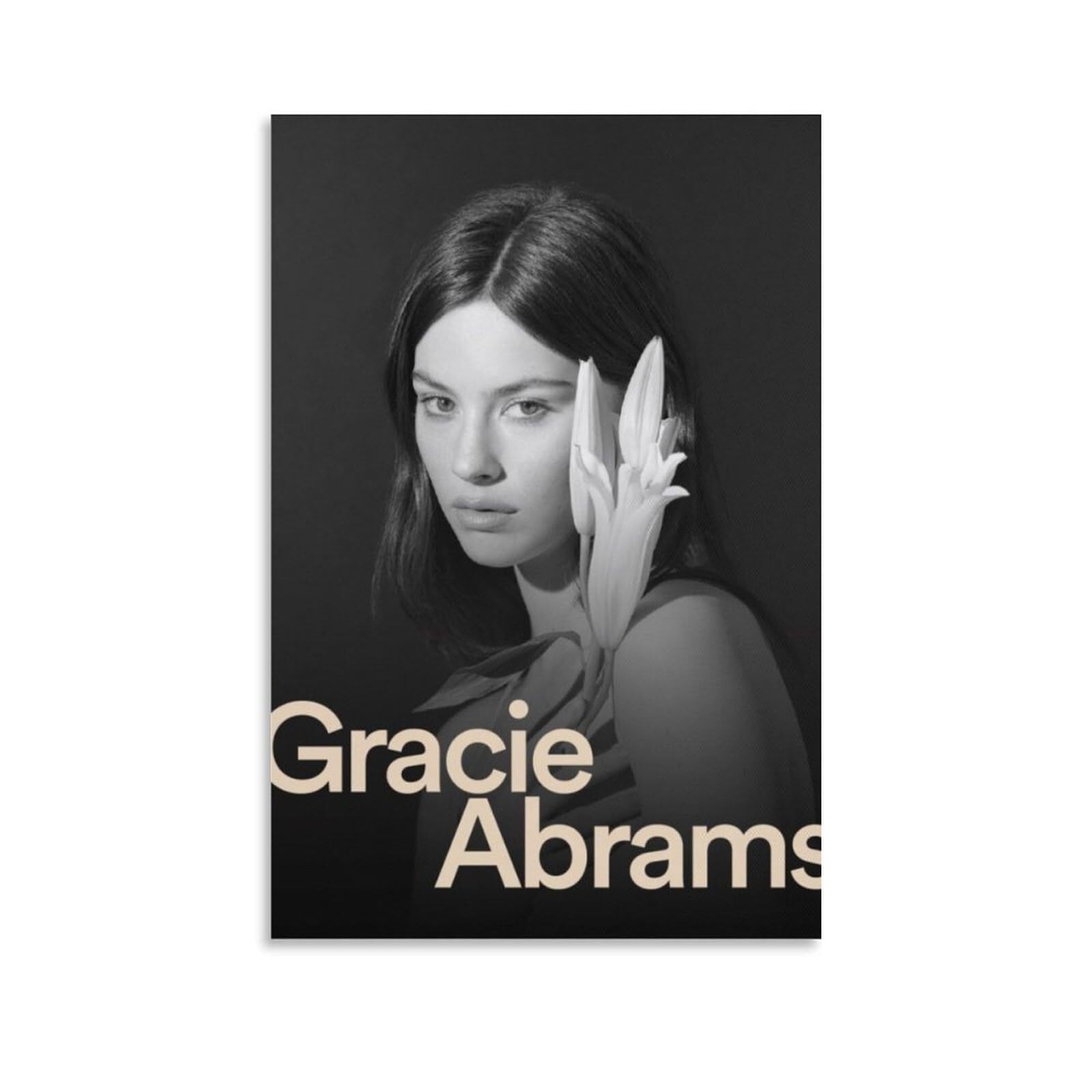 Gracie Abrams Poster Black And White Canvas Wall Art Print For Room ...