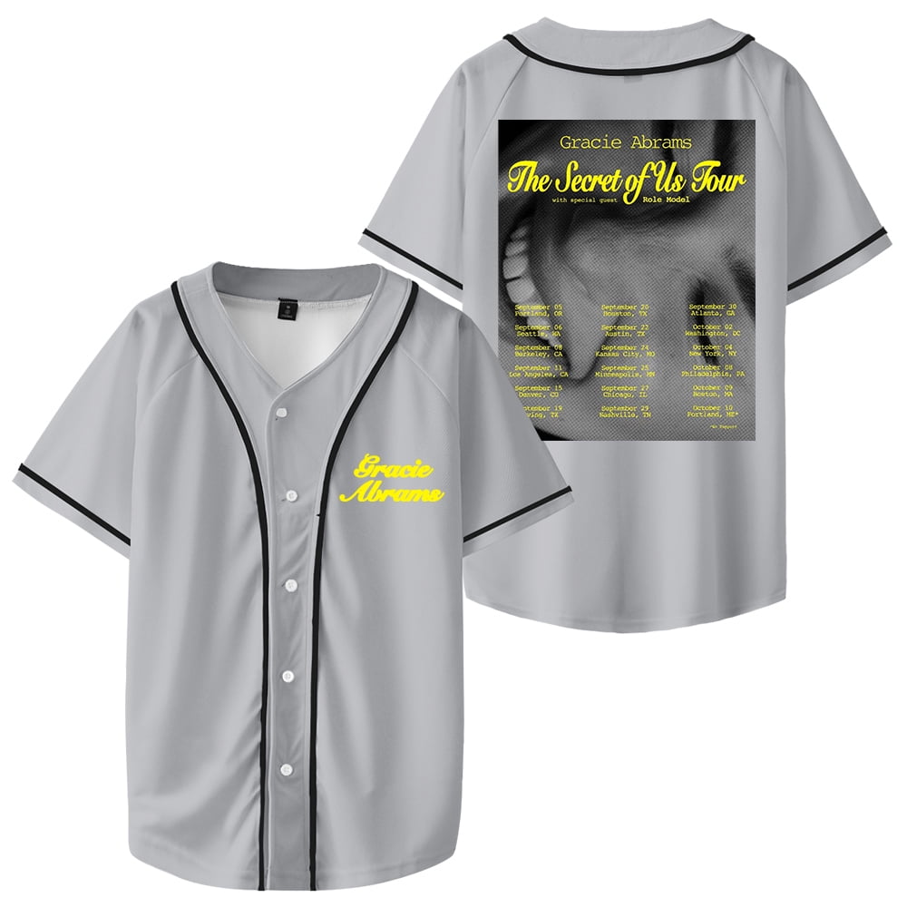 Gracie Abrams The Secret Of Us Tour 2024 Merch Baseball Jersey Shirt V ...