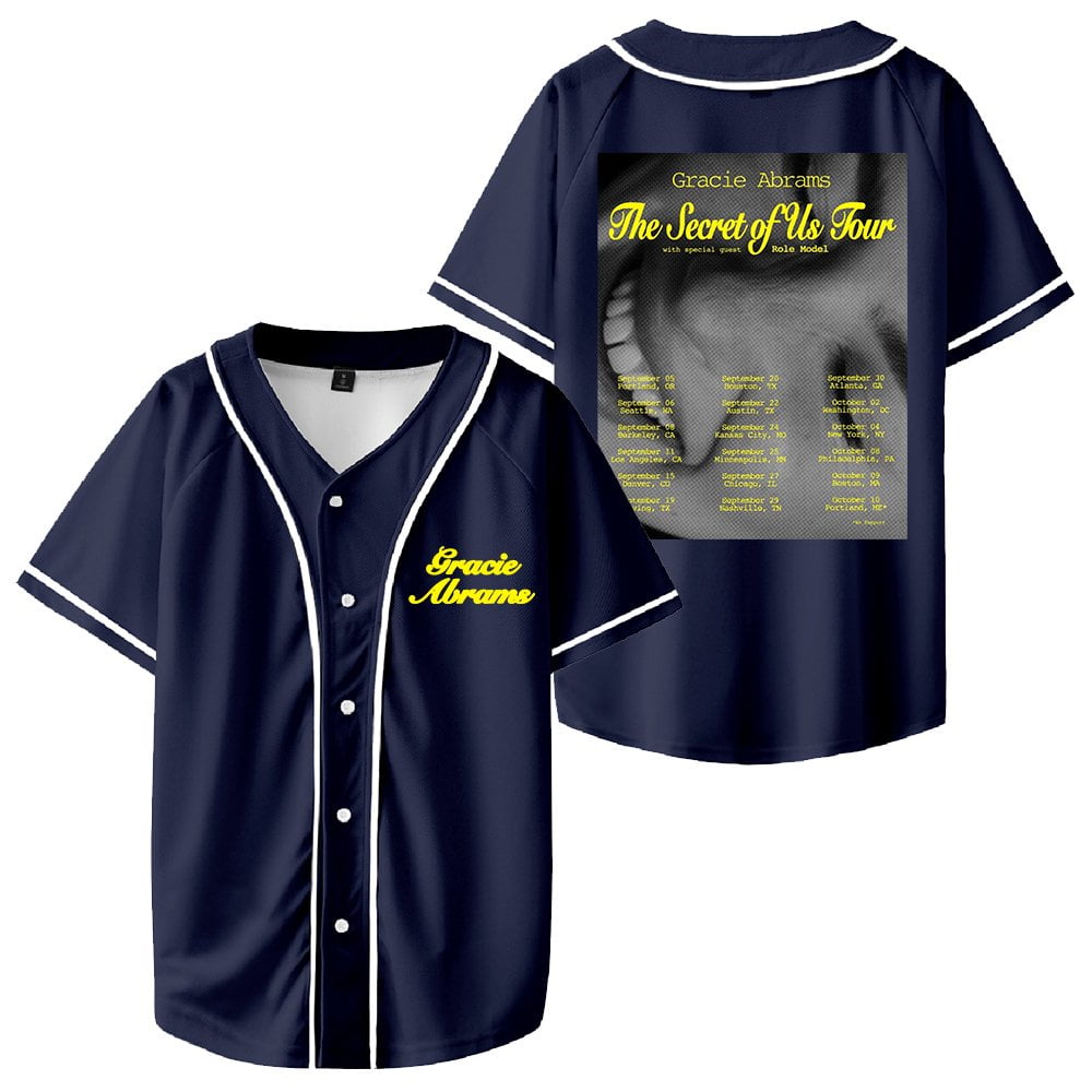 Gracie Abrams The Secret Of Us Tour 2024 Merch Baseball Jersey Shirt V ...