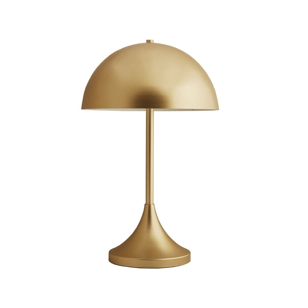 Gracie Mills Augusta Art Deco Dome-Shaped 2-Light Metal Table Lamp ...