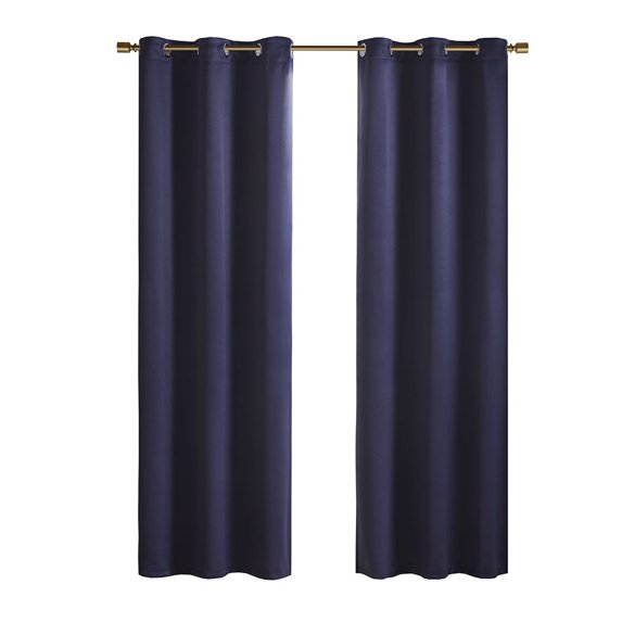 Gracie Mills Blackout Curtain Panel Pair Grommet Top Triple Weave 84 ...
