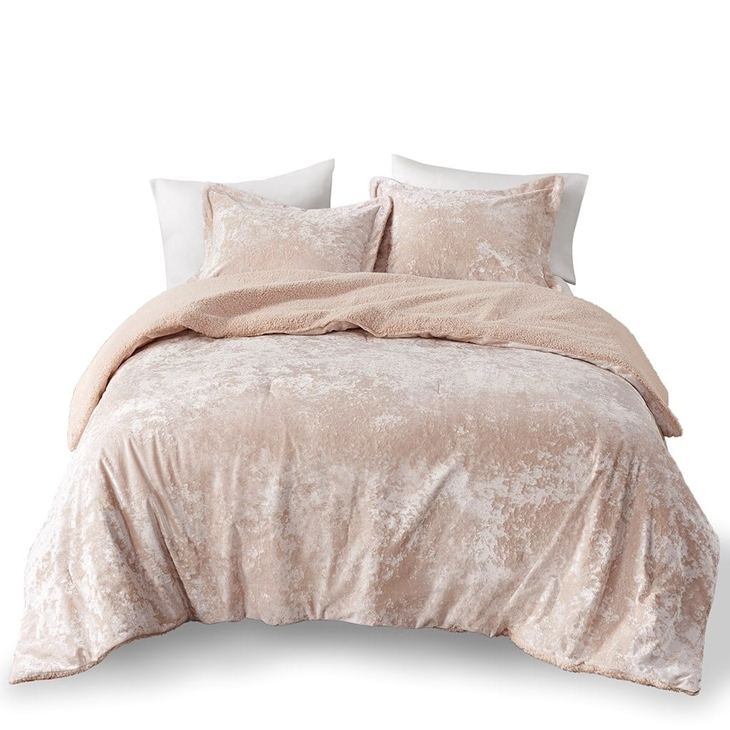 Gracie Mills Crushed Velvet Reversible Comforter Set Luxe Twin GRACE ...