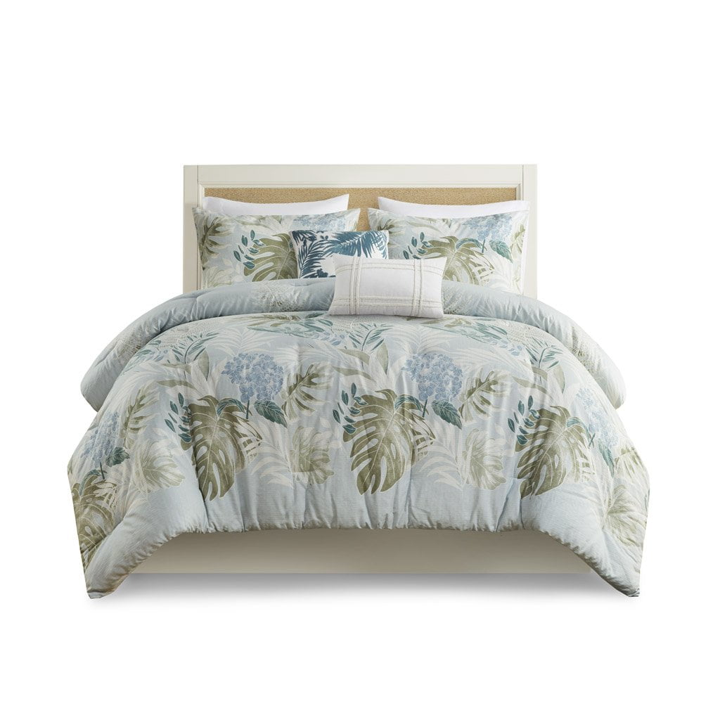 Gracie Mills Ellison 6-Piece Jacquard Stripe Oversized Cotton Comforter ...