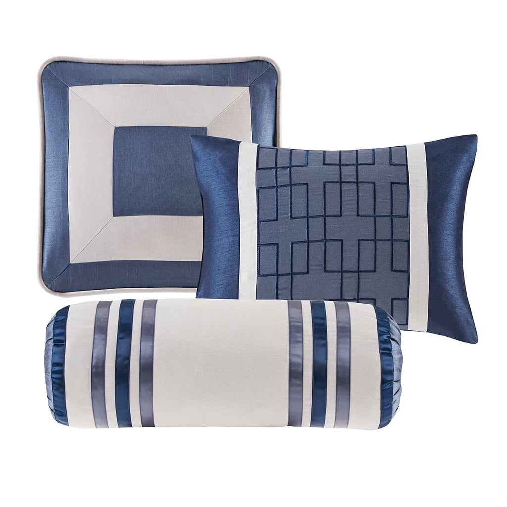 Gracie Mills Elsie 7-Piece Colorblock Comforter Set GRACE-3226 Modern ...