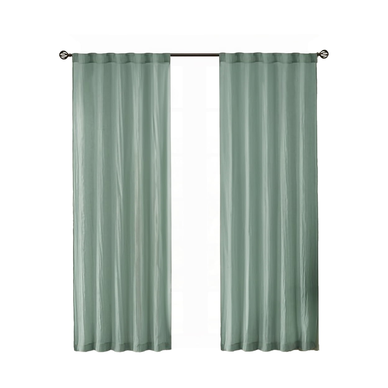 Gracie Mills Gayle Contemporary Lightweight Crushed Sheer Window Panel ...