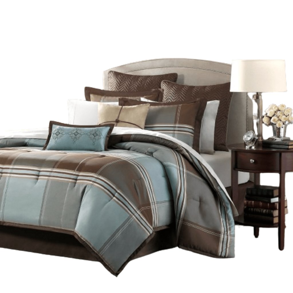 Gracie Mills Hart 8-Piece Color Block Comforter Set - GRACE-3318 ...