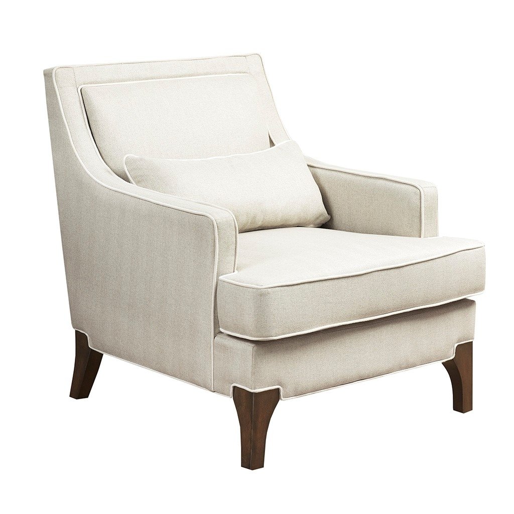 Gracie Mills Herrera Modern Arm Chair with Upholstery and Welting ...