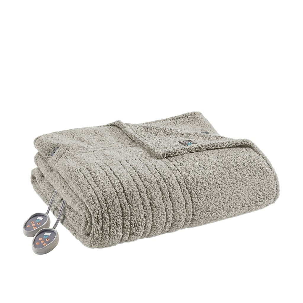 Gracie Mills Jorah Solid Sherpa Electric Heated Blanket Queen King GRACE-15521 - Walmart.com