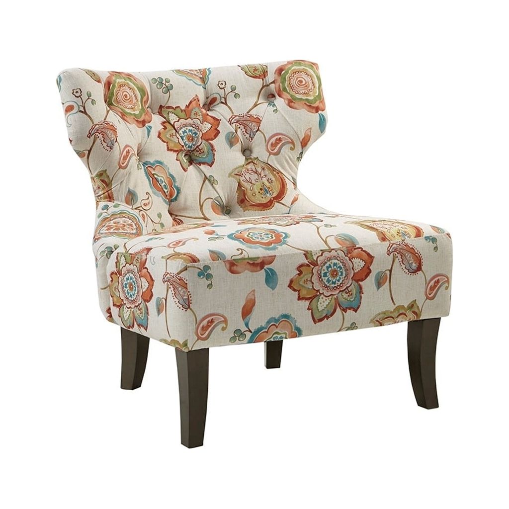 Gracie Mills Kathrine Modern Armless Printed Fabric Accent Chair ...