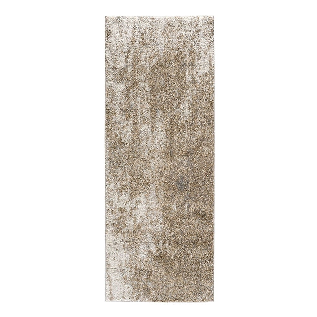 Gracie Mills Kaylen Modern Grey and Cream Abstract Shag Area Rug ...
