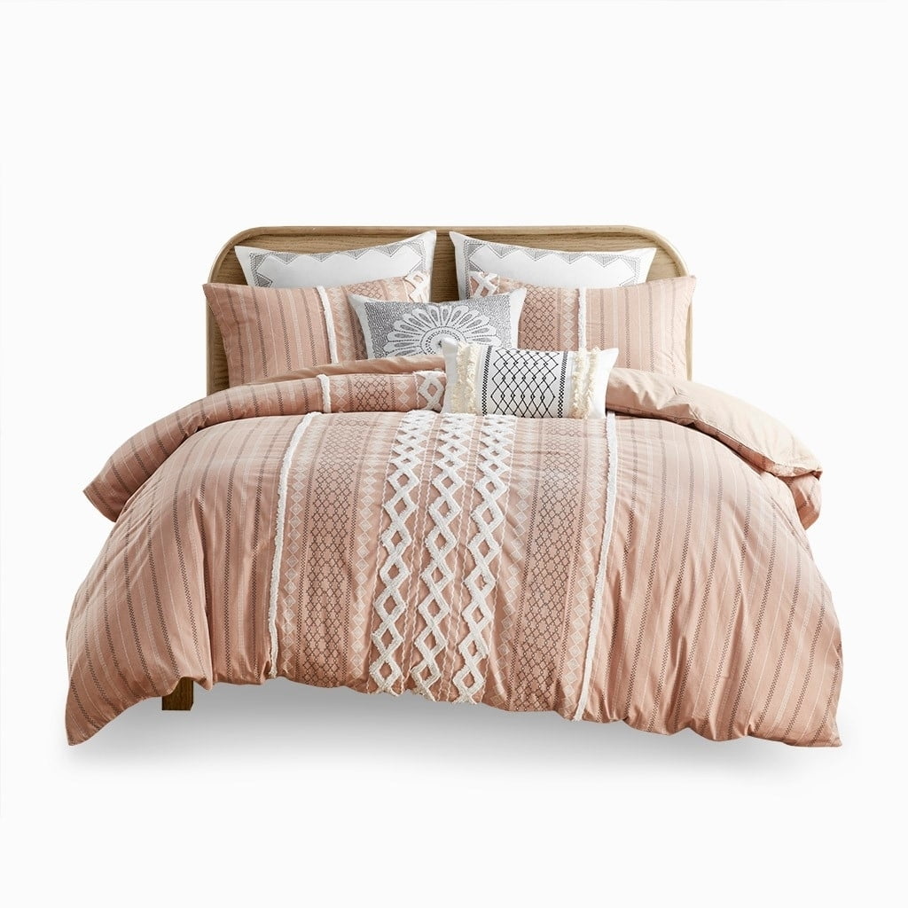 Gracie Mills Modesto Printed Cotton Comforter Set with Chenille - GRACE ...