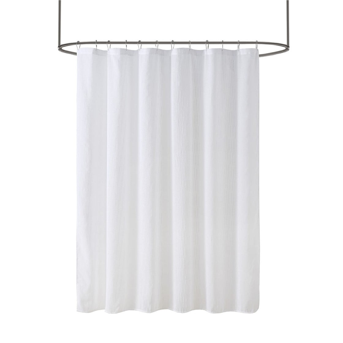 Gracie Mills Myra Solid Striped Sheer Shower Curtain - GRACE-7671 ...