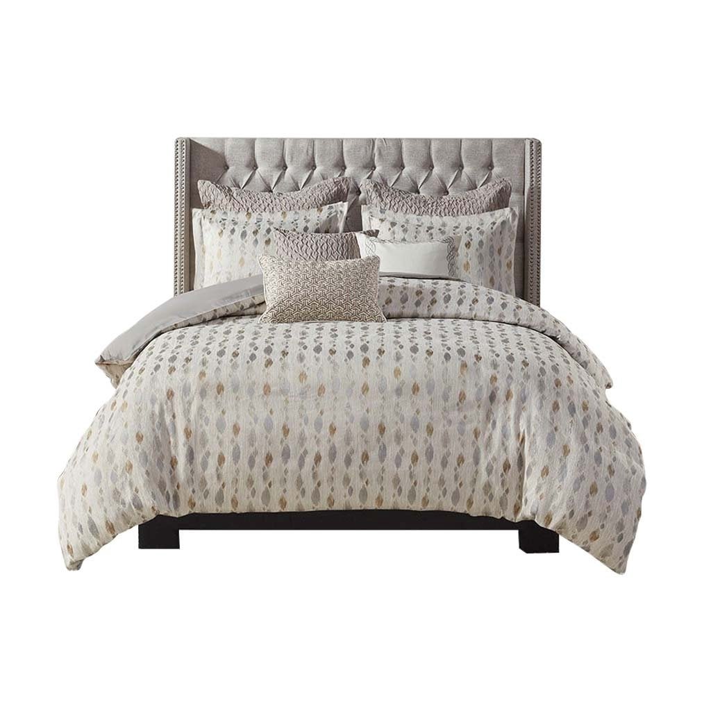 Gracie Mills Nicholson Abstract Jacquard Comforter Set with Decorative ...