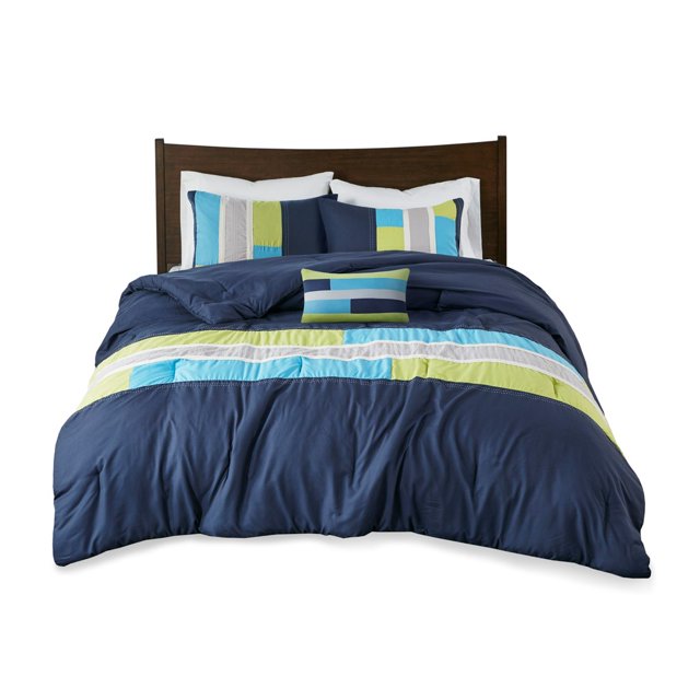 Gracie Mills Nyssa Urban Striped Comforter Set - Walmart.com