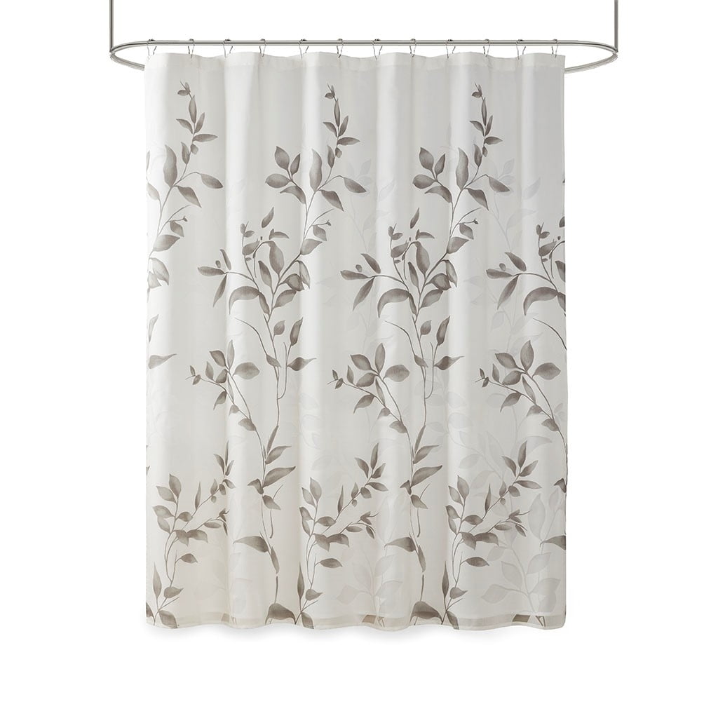 Gracie Mills Patton Modern Lightweight Botanical Burnout Shower Curtain ...