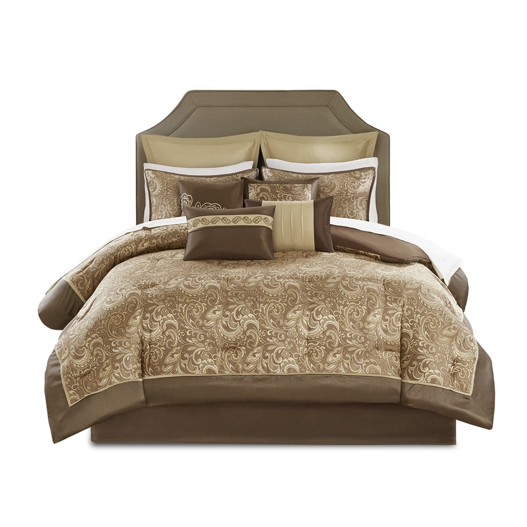 Gracie Mills Pruitt 24-Piece Jacquard Paisley Room-in-a-Bag Set ...