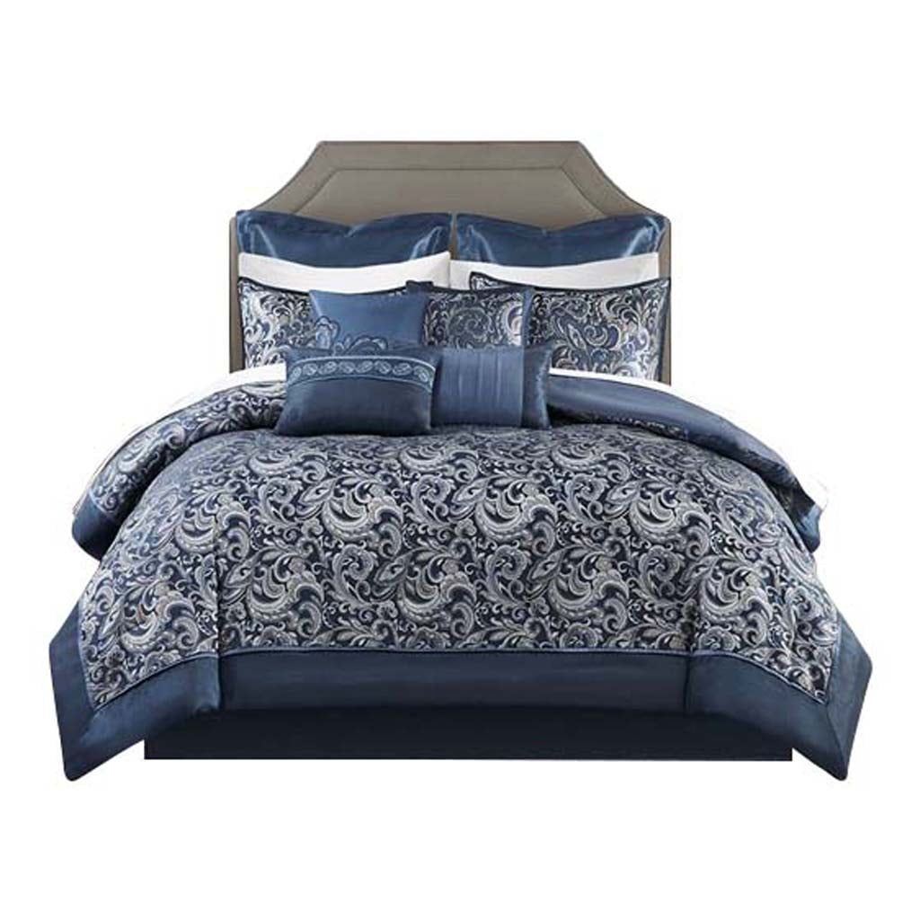 Gracie Mills Pruitt 24-Piece Jacquard Paisley Room-in-a-Bag Set ...