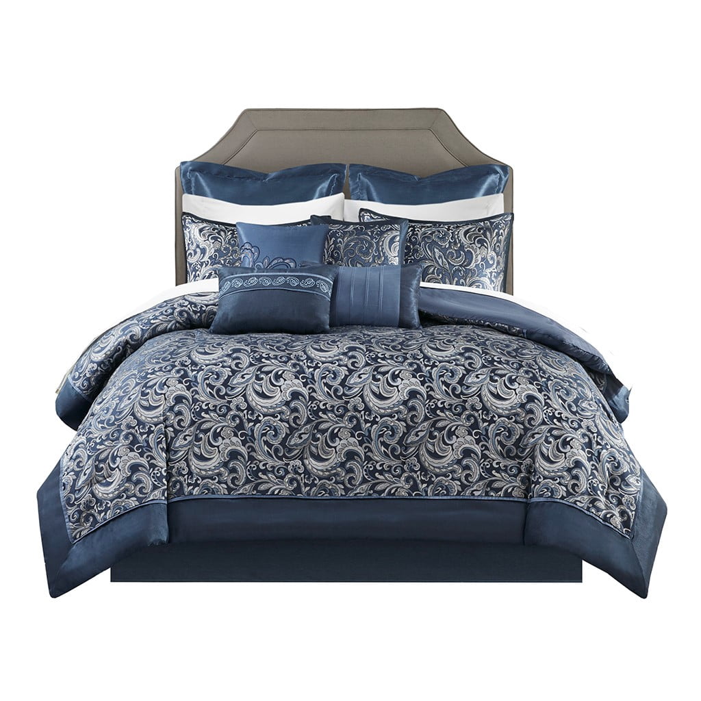 Gracie Mills Pruitt 24-Piece Jacquard Paisley Room-in-a-Bag Set ...