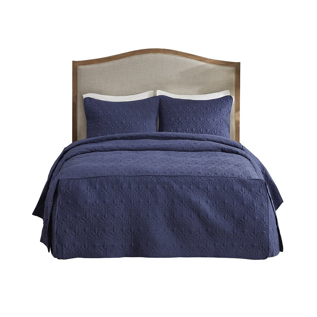 Gracie Mills Sandy 3 Piece Quilted Bedspread Set Split Corner Soft ...