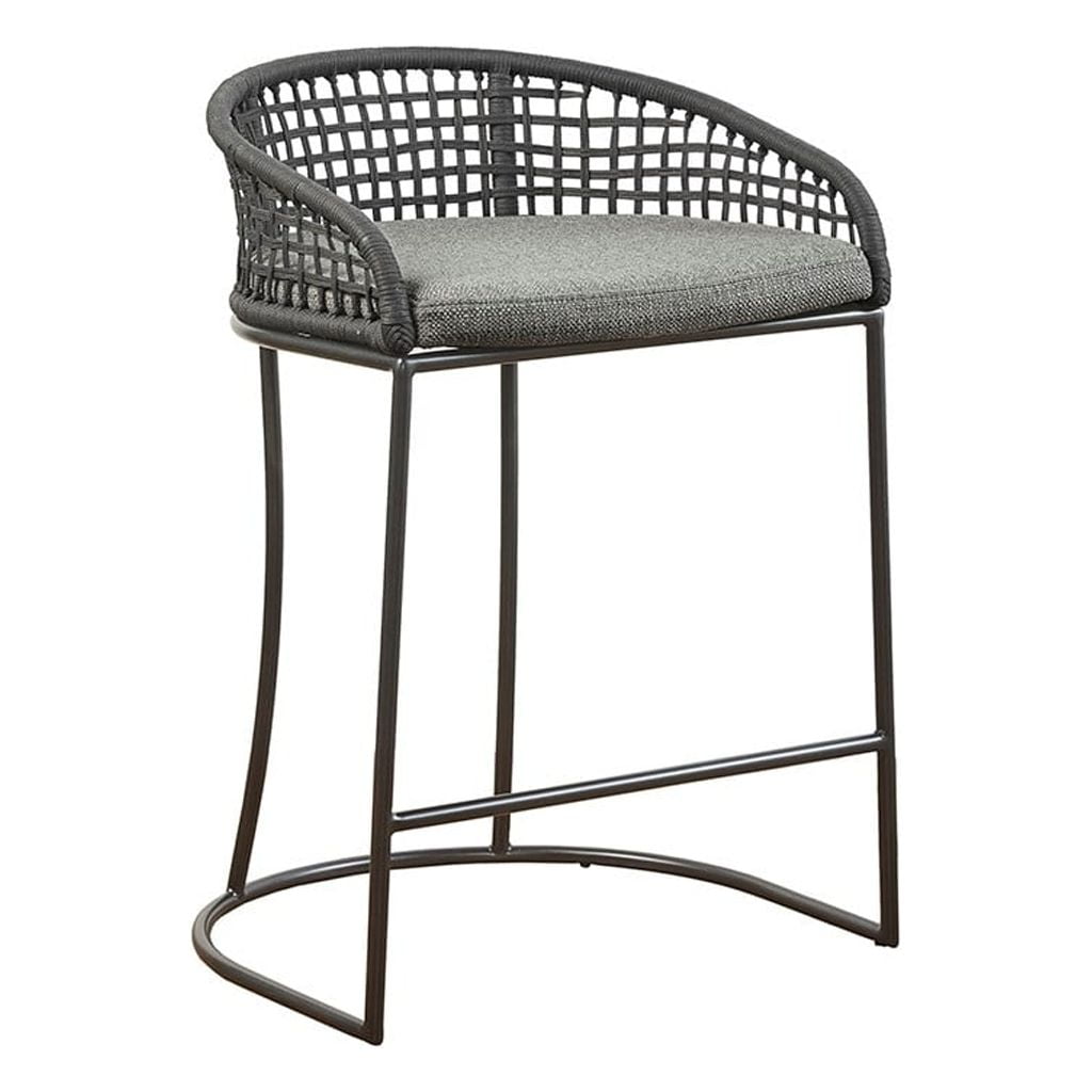 Gracie Mills Stephan Woven Rope Back Counter Stool 25" - GRACE-14012 ...