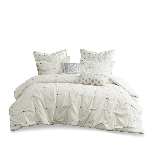 Gracie Mills Velez 3-Piece Modern Tufted-Inspired Cotton Comforter Set ...