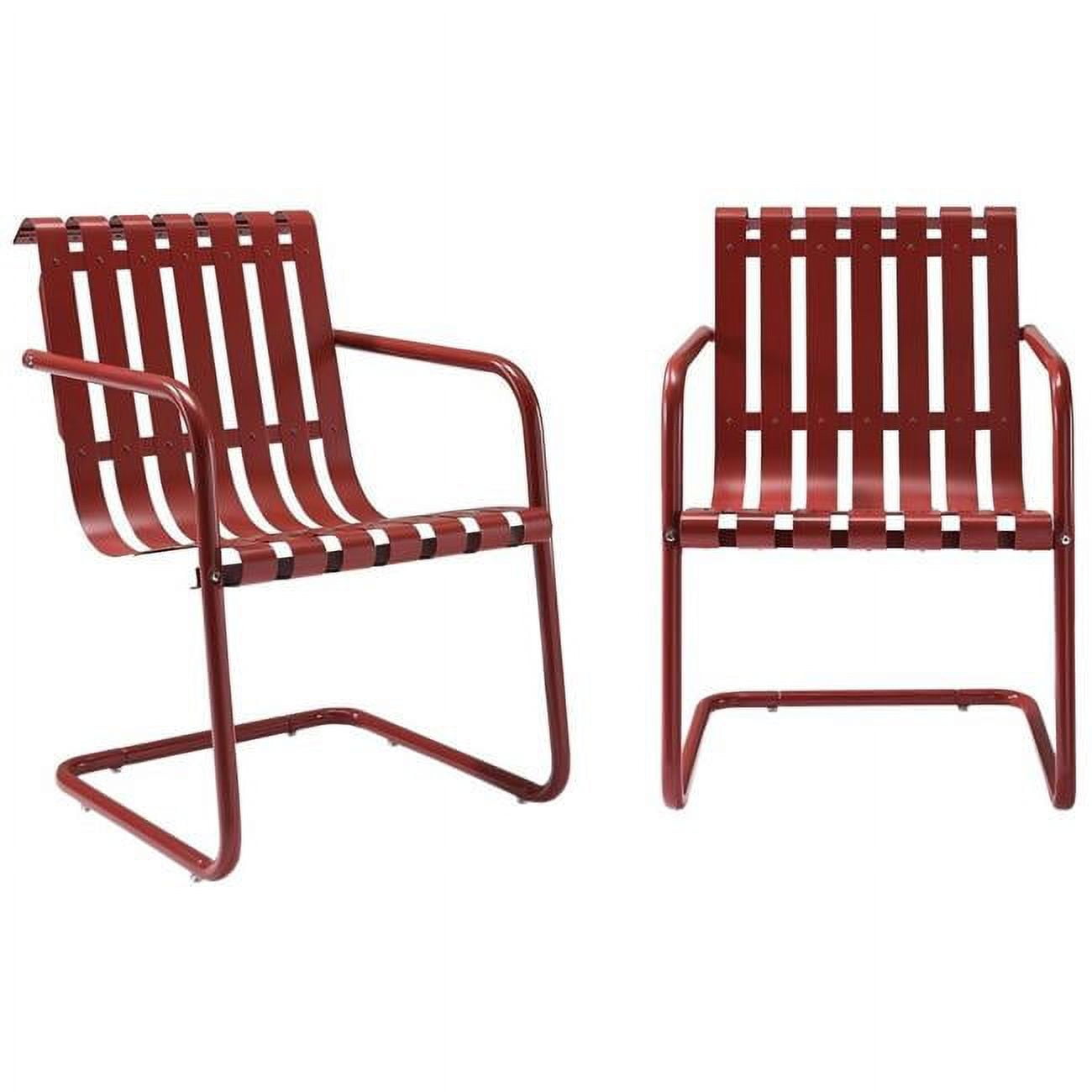 Gracie Retro Metal Outdoor Spring Chair - Coral Red - Walmart.com