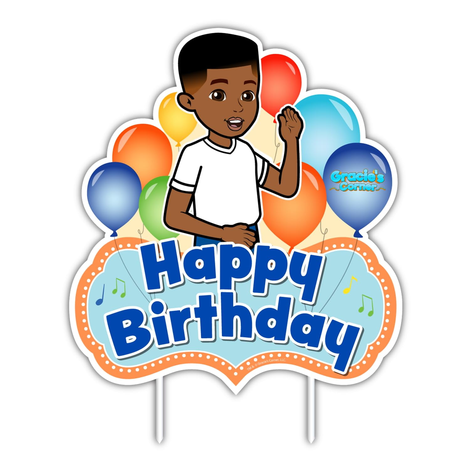 Gracie’s Corner BirthdayTRDN Party Cake Topper, Two-Sided Print Cake ...