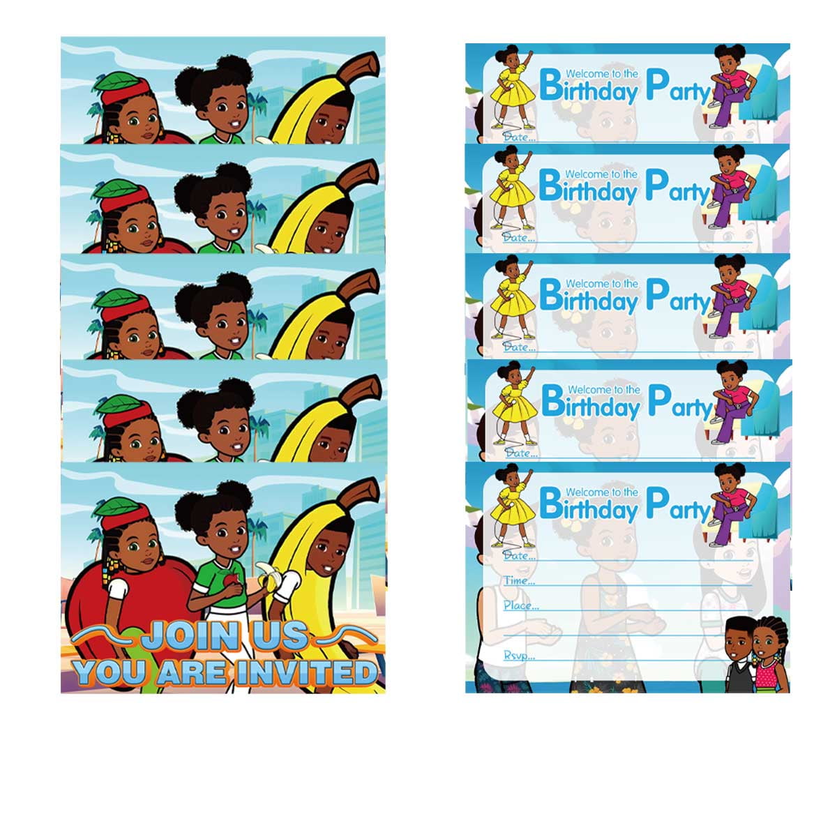 Gracie's Corner Invitations Cards Stock Bulk Birthday Invite Fill-in ...