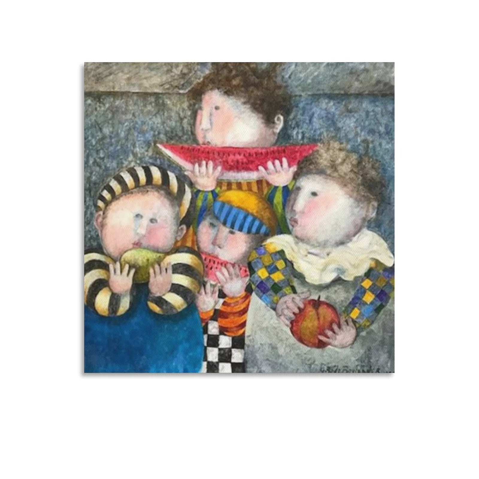 Graciela Rodo Boulanger Print Pomme Poire Pastique 1995 Canvas Wall Art Poster Decorative ...