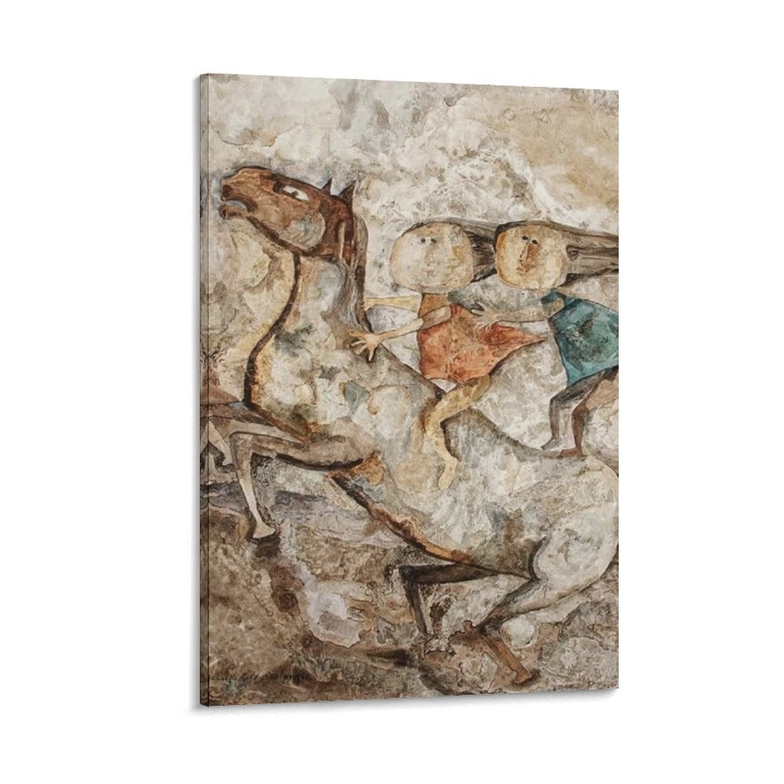 Graciela Rodo Boulanger Print Two Children on A Rearing Horse Artworks ...