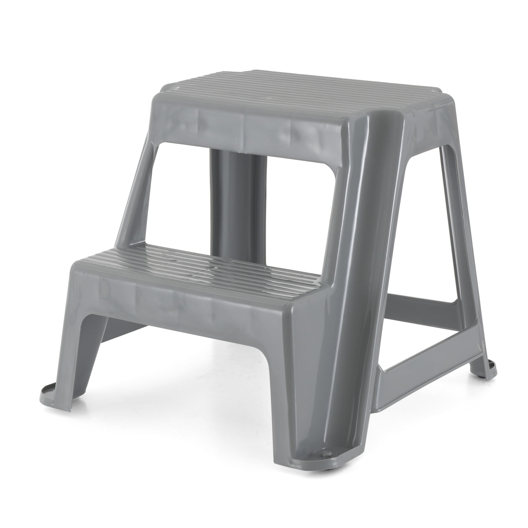 Gracious Living 2-Step Portable Plastic Stool, 18"Lx18.75"Wx16"H ...