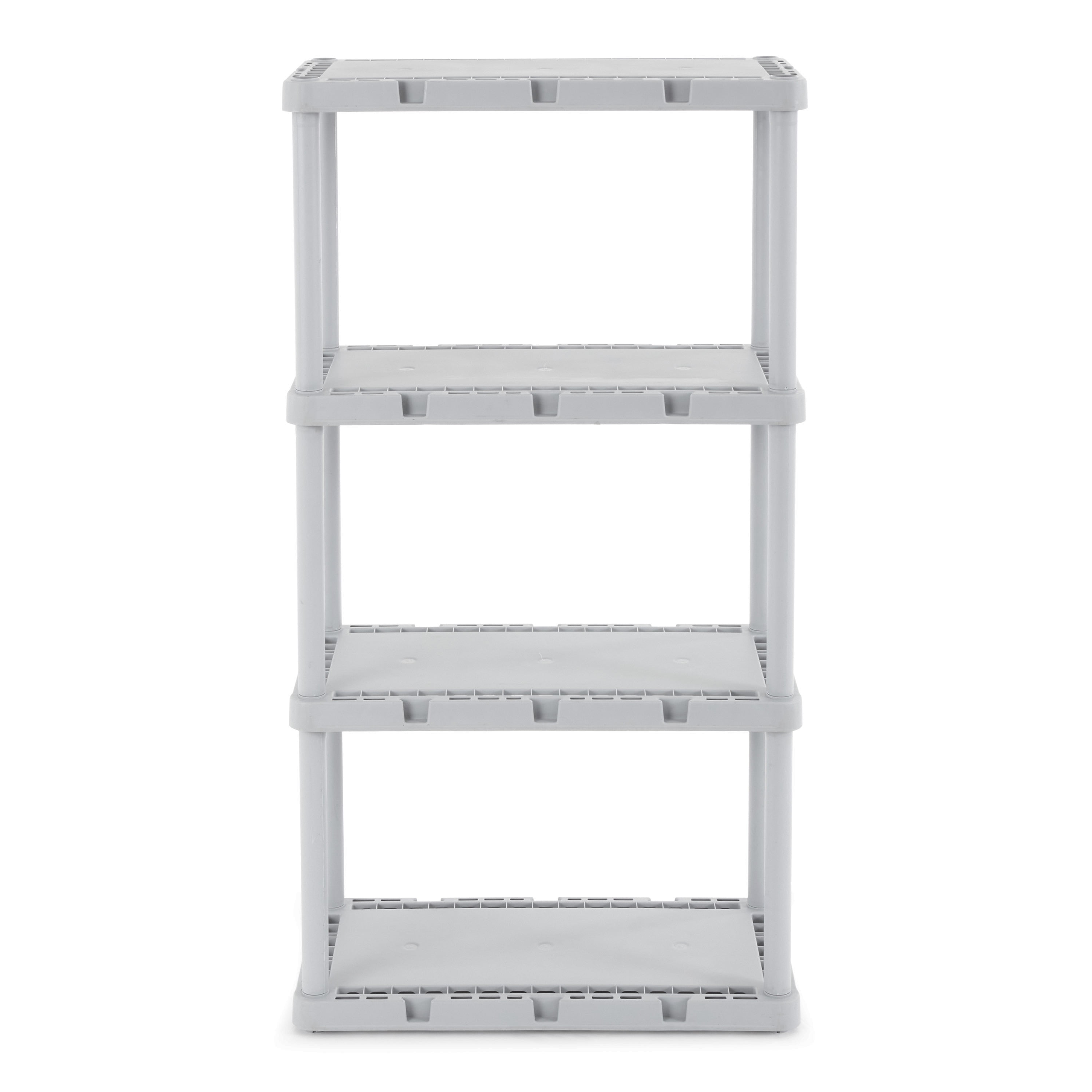 Gracious Living 4 Shelf Knect-A-Shelf Fixed Height Light Duty Storage ...
