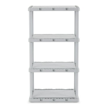 Mintra Home Light Duty Plastic Storage Racks (Rectangular Rack, Grey ...