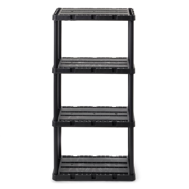 Gracious Living Light Duty 4-Shelf Storage Unit, Knect-A-Shelf, Fixed ...